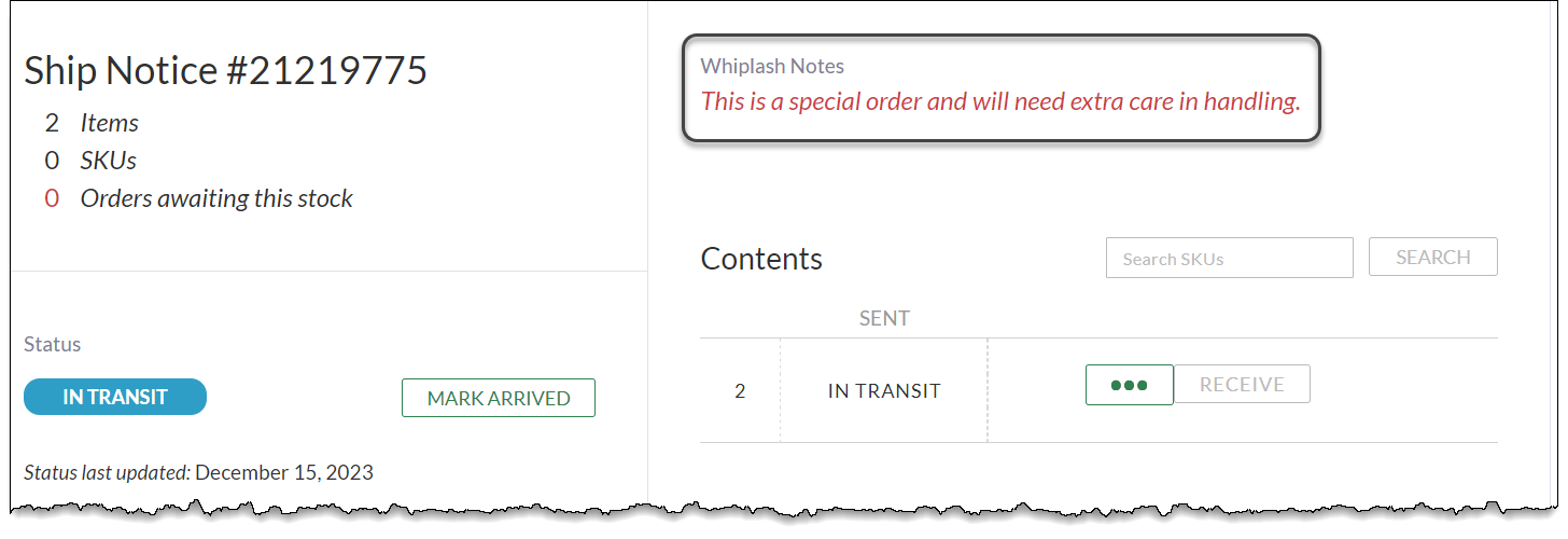 Ship Notices – Help Center