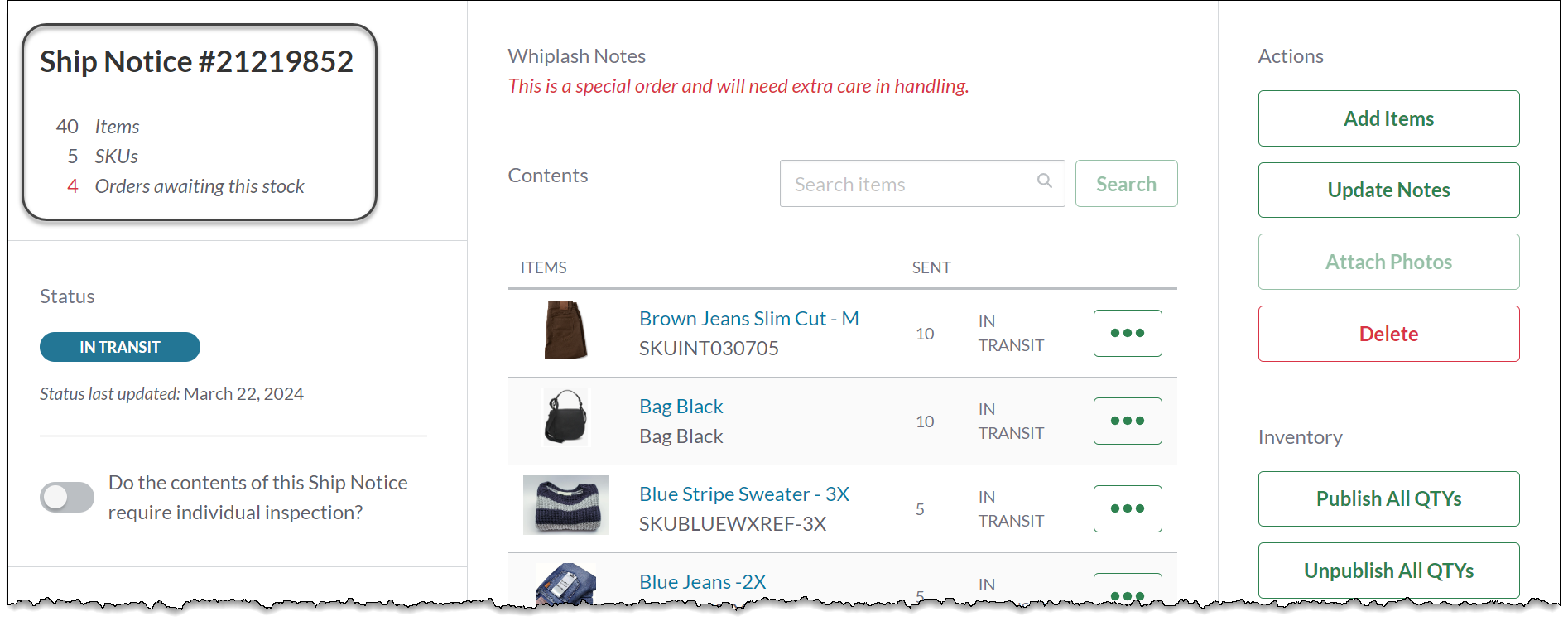 Ship Notices – Help Center